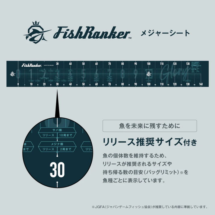 【14】FishRanker 魚を未来に残すメジャーシート – Marine Sweeper オンラインショップ